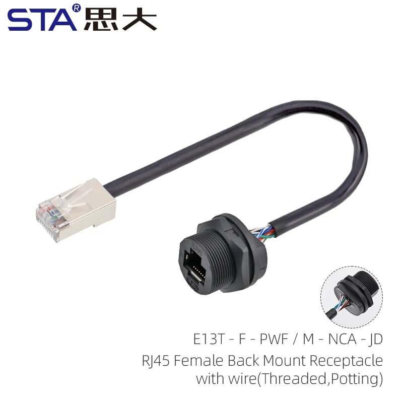Водонепроницаемый Ethernet-разъем RJ45 IP67 для наружного применения