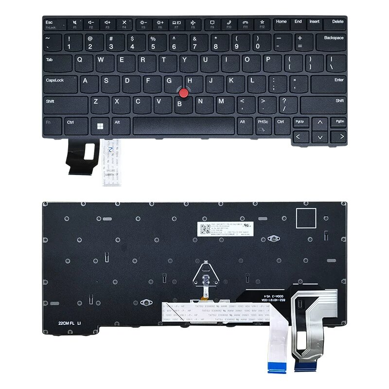 Новая клавиатура для ноутбука Lenovo ThinkPad T14 Gen 3/4, P14s, L14 Gen 3/4 - черная, без подсветки (оригинальная