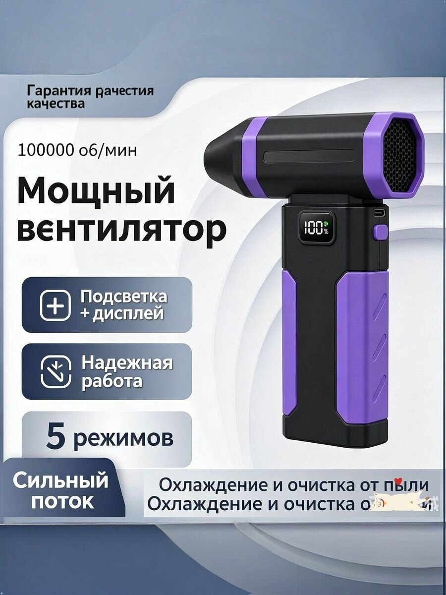 Фен для розжига углей с аккумулятором / воздуходувка для костра с встроенным фонариком / вентилятор для гриля и барбекю для мангала для шашлыка обдув углей