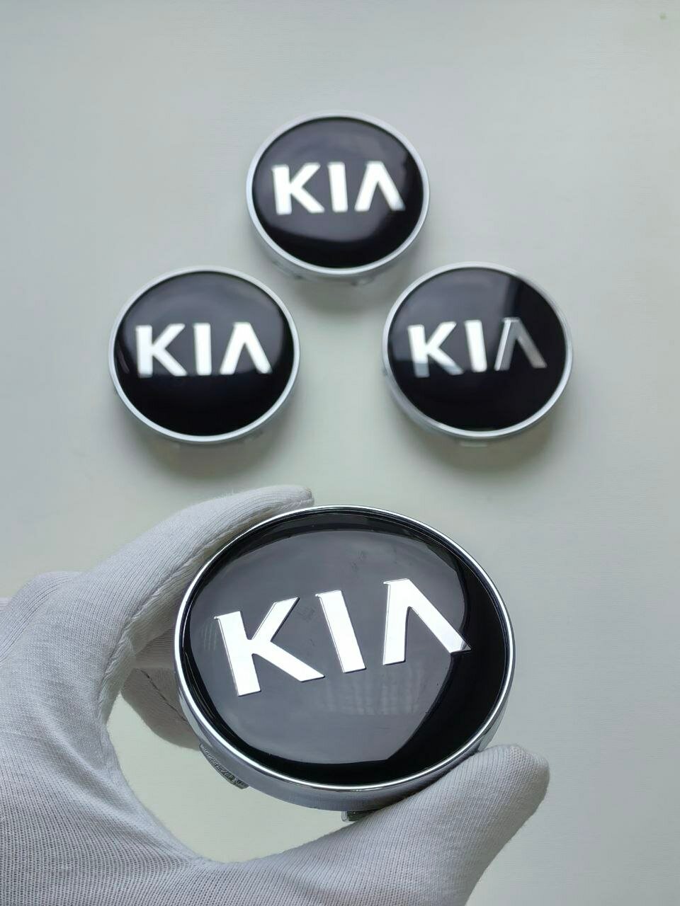 Колпачки Kia 60*56 мм ступицы, заглушки на диски, Киа, 4 шт.