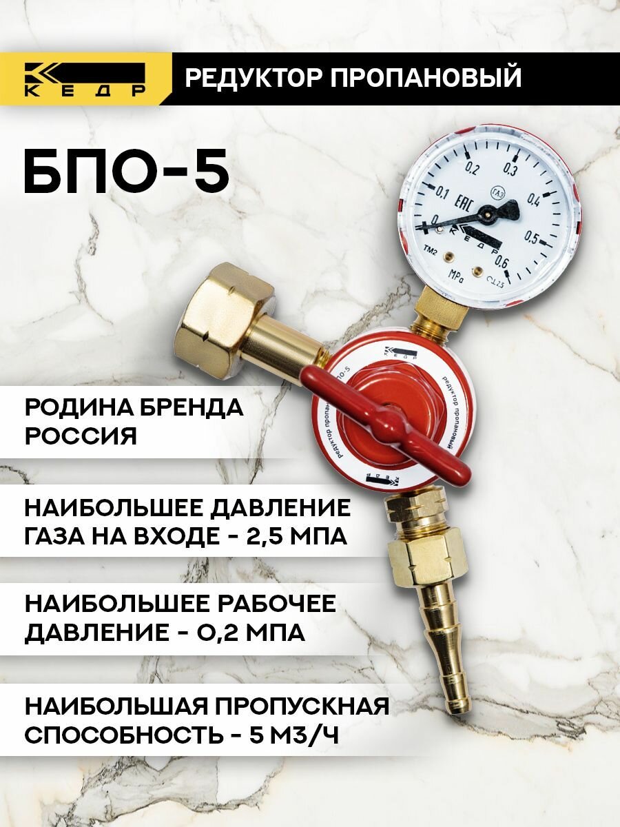 Редуктор пропановый БПО-5 кедр 8005701