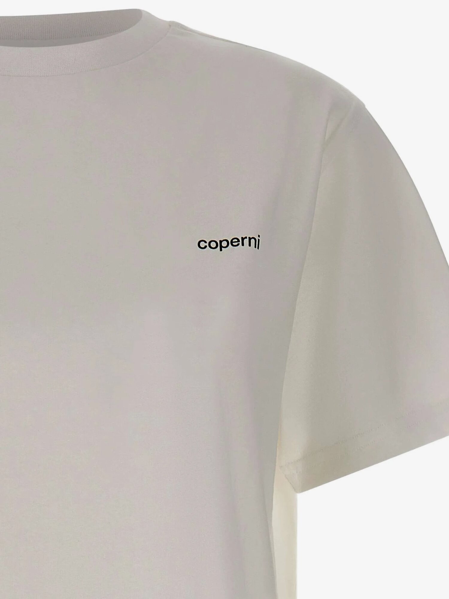 Футболка Coperni Logo-print T-shirt, размер 46, бежевый/белый — фото 1