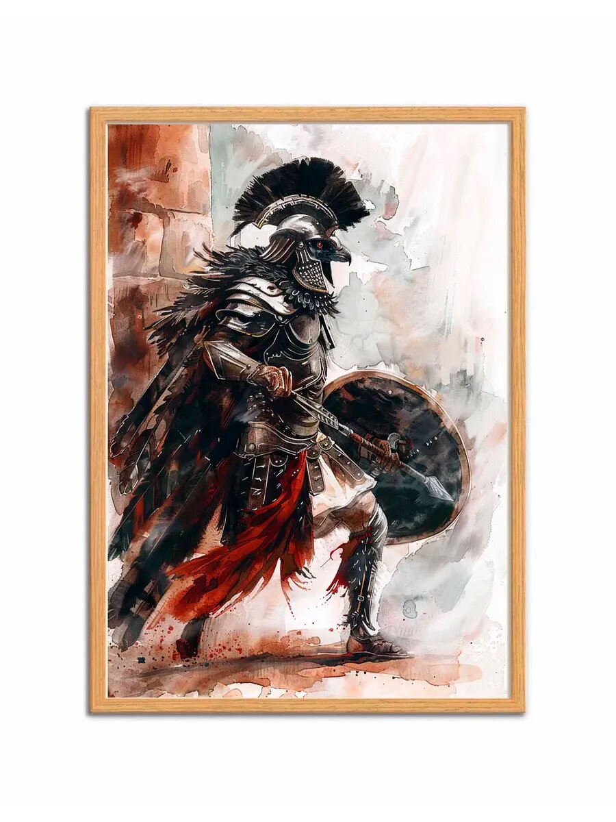 Сорока-птица-гладиатор 2, Плакат 30x42см