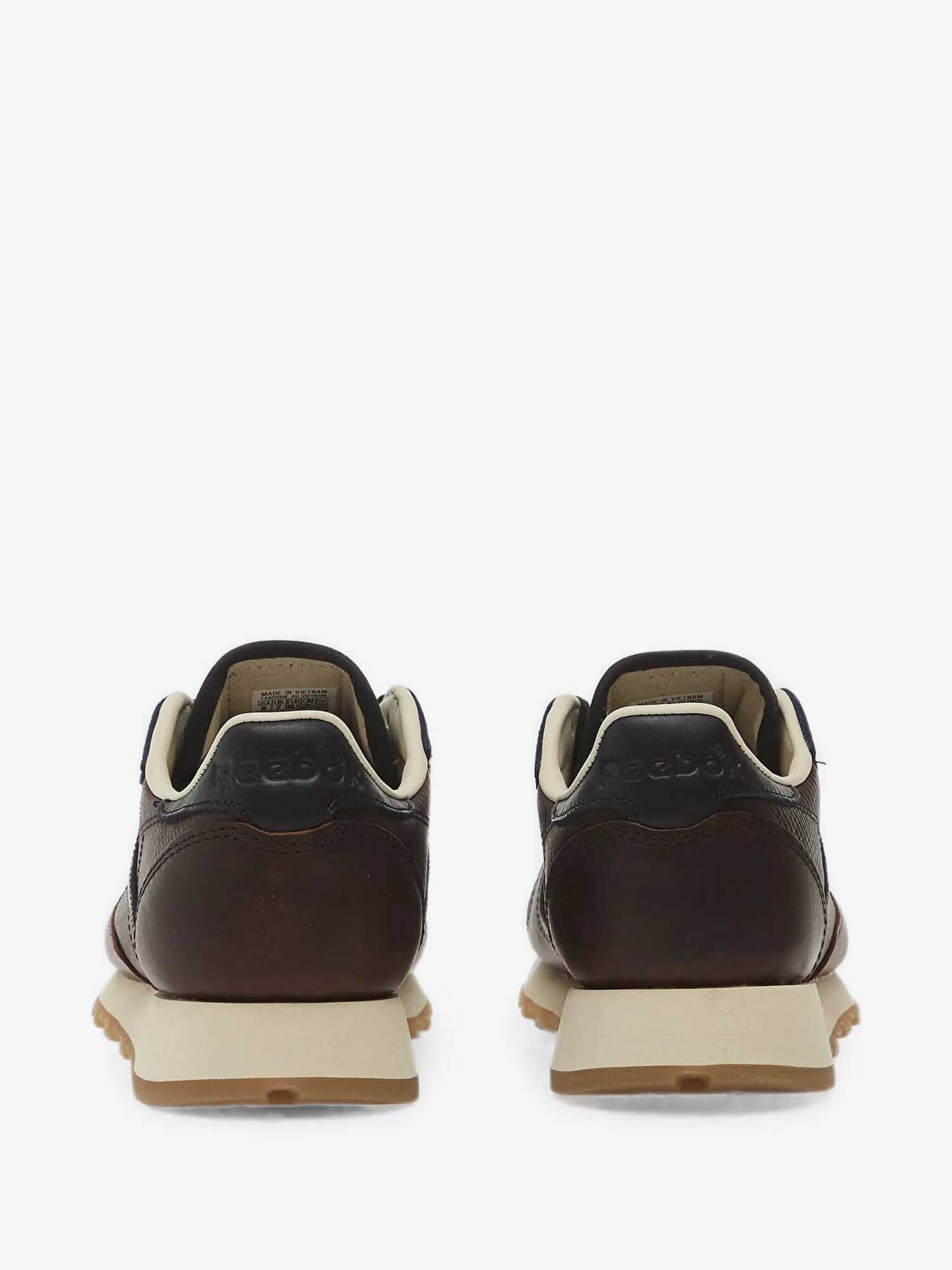 Кроссовки Reebok Classic Leather, размер 9.5 US, коричневый/серый/оранжевый — фото 1
