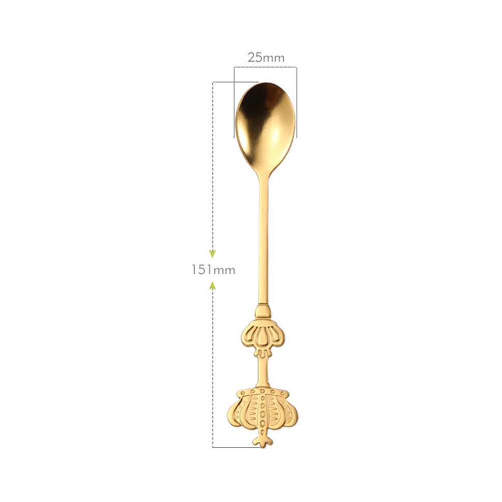 4 Шт Ложки Из Нержавеющей Сталь Golden Для Кофе Десертов И Мороженого 15 10X2 50X1 50Cm