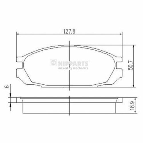 Комплект тормозных колодок Nipparts J3611032 для Nissan Patrol IV