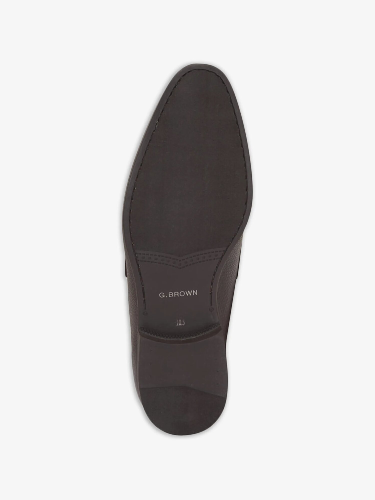 Лоферы G. BROWN Round-toe leather loafers, размер 10.5, коричневый — фото 1