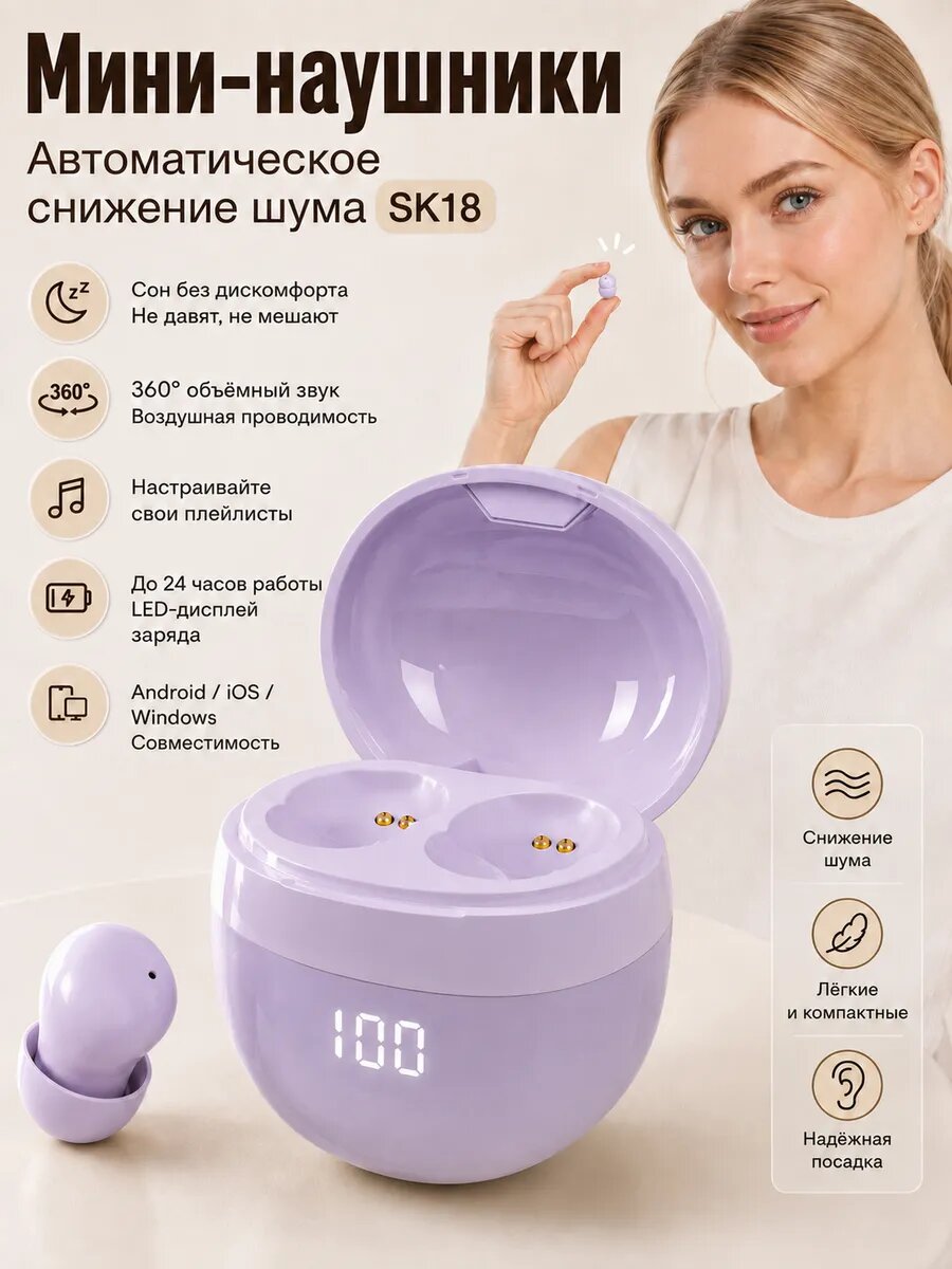 Наушники чип Bluetooth V5.4 мини наушники