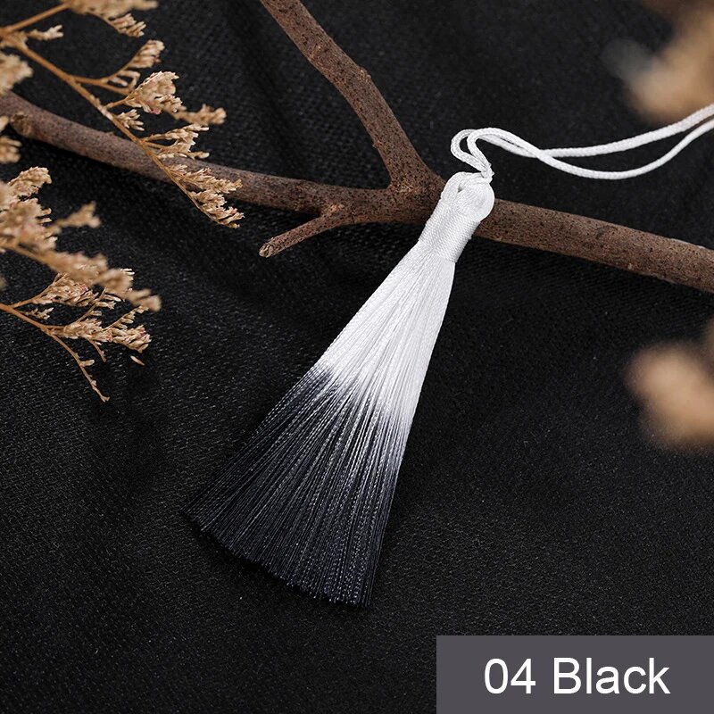 Градиентные кисточки из полиэстера 8 см, 2/5/10 шт Черный, 10Pcs, 04 Black