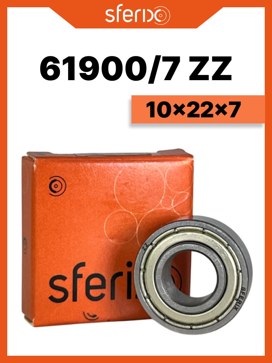 Подшипник 61900/7 ZZ (2080900) SFERIX 10*22*7
