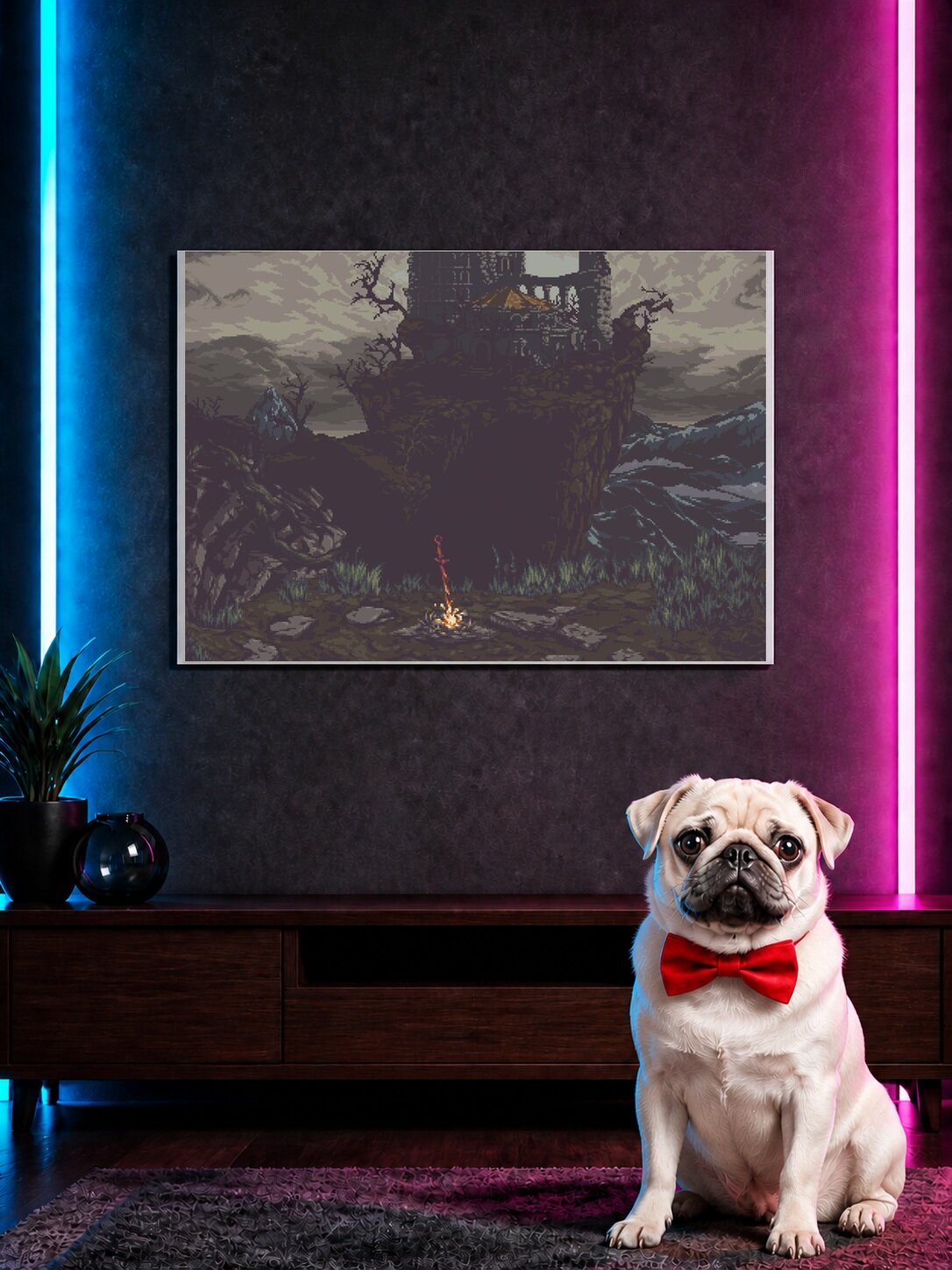 Постер Dark Souls Мир — кинематографичный игровой арт A3