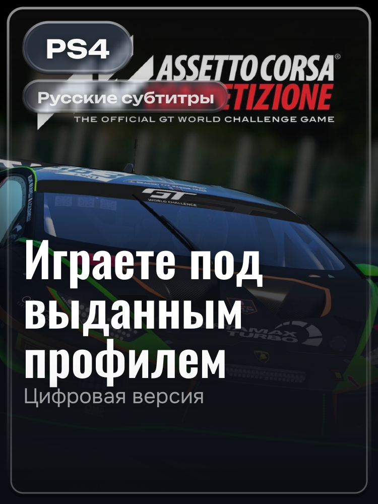 Assetto Corsa Competizione для PlayStation 4: цифровая версия PSN, игра с выданного профиля