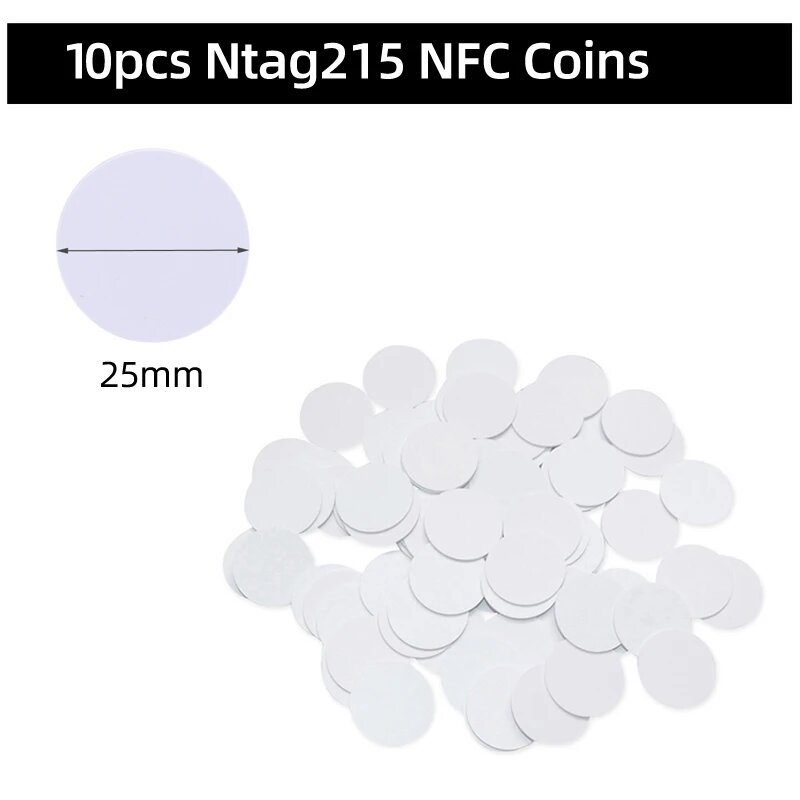 NFC теги NTAG215 5YOA G215 10PCs Coin215