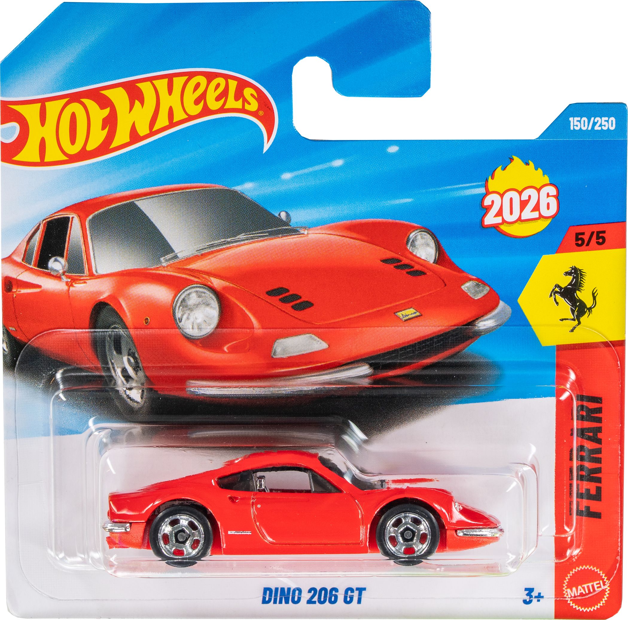 Машинка Hot Wheels Dino 206 GT