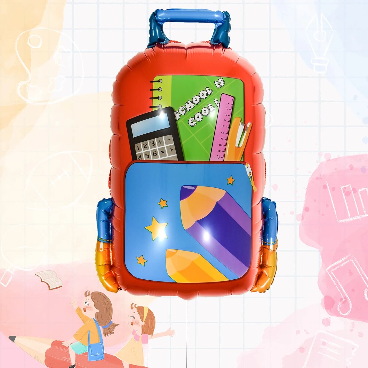 Воздушные шары набор "Назад в школу" EACH PARTY schoolbags