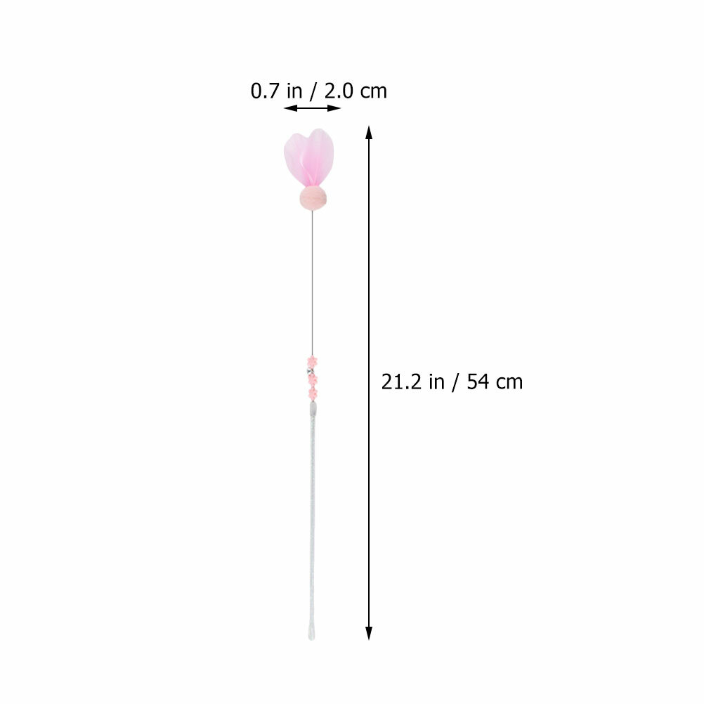 Игрушка Для Кошек 3 Штуки Перо И Шарик Интерактивная Палочка Для Игр 51X2X2Cm