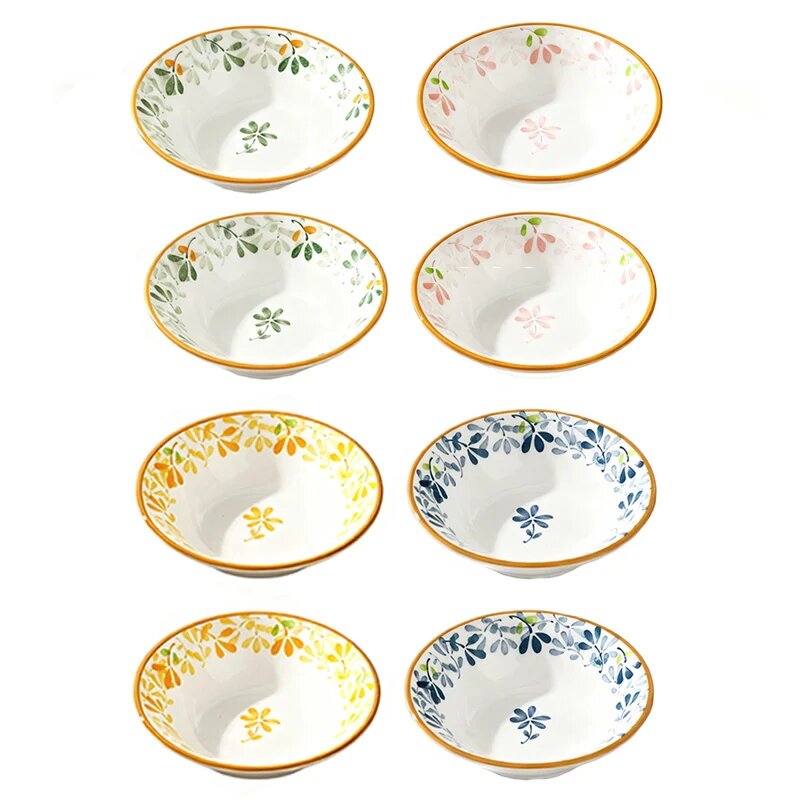Керамические соусницы с цветочным узором (4/8 шт) 8 seasoning dishes