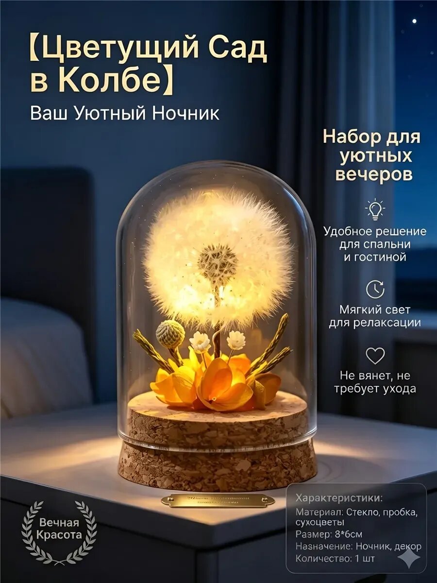 Цветущий сад в колбе