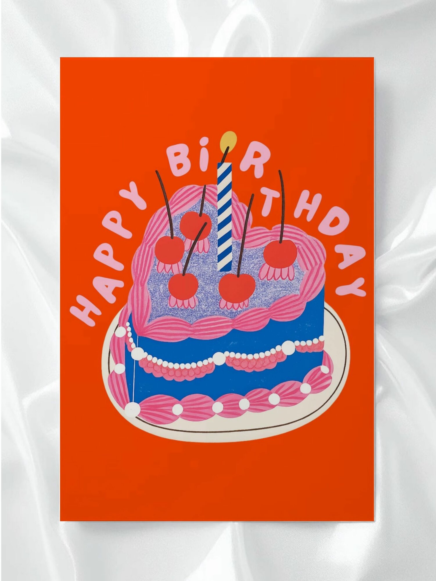 Подарочная открытка "Happy Birthday" с днём рождения, оригинальное поздравление на День рождения