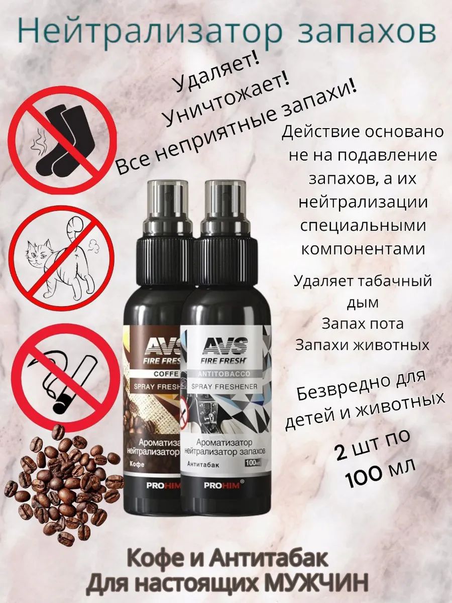 Ароматизатор автомобильный Кофе и анти табак