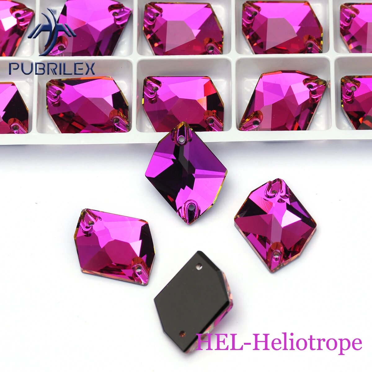 Стразы Hel-Heliотроп 13x17mm, 16шт, розовый