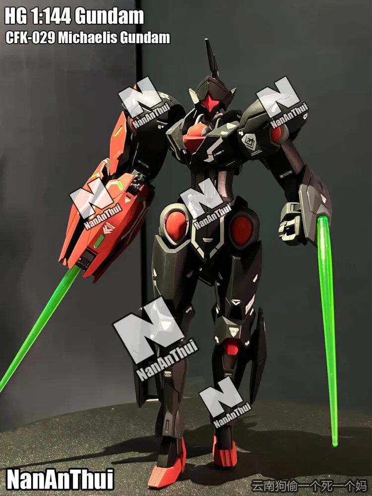 Сборная модель Gundam CFK-029 Michaelis HG 1:144, масштаб 1:144, красный-чёрный