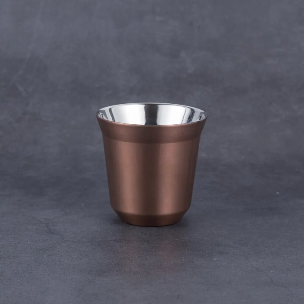 Кружки для эспрессо из нержавеющей стали 80 мл Rose Gold