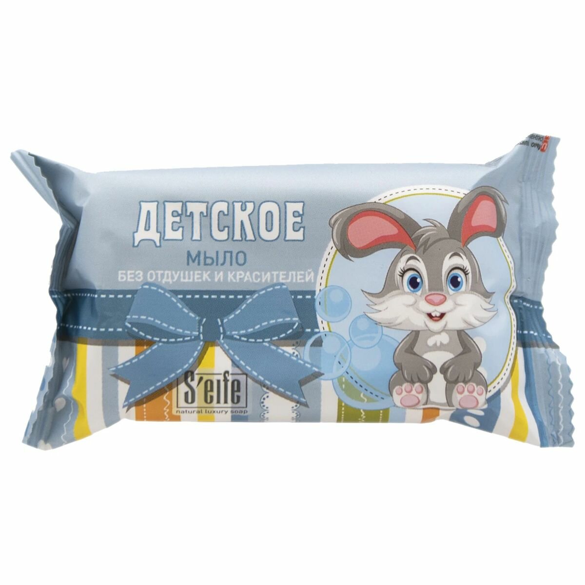 Мыло кусковое туалетное КМЗ S'eife "Детское", штампованное, пластик. уп.