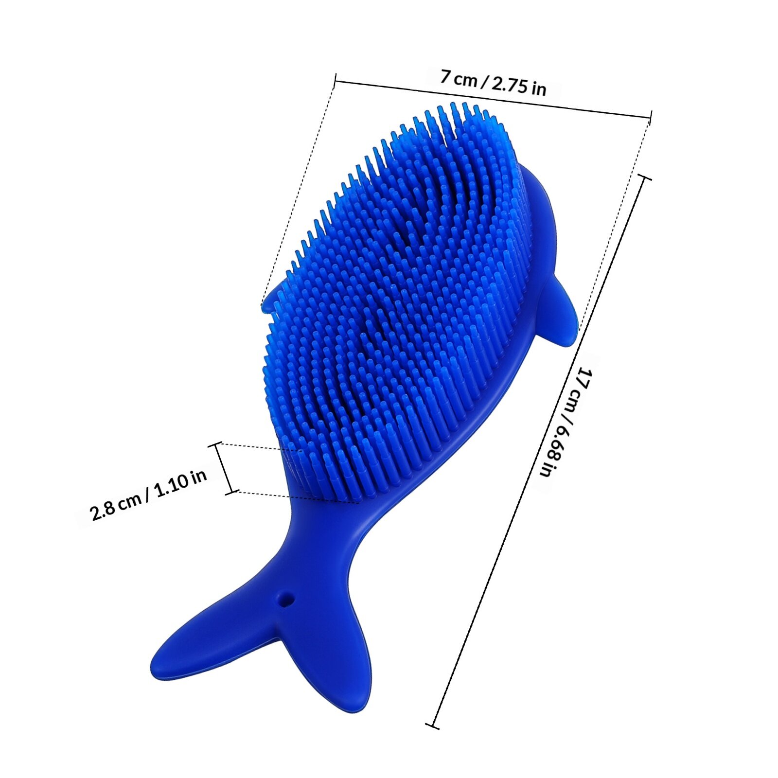 Силиконовая Щетка Для Тела И Волос В Formе Китa 14.00X7.00X2.80Cm