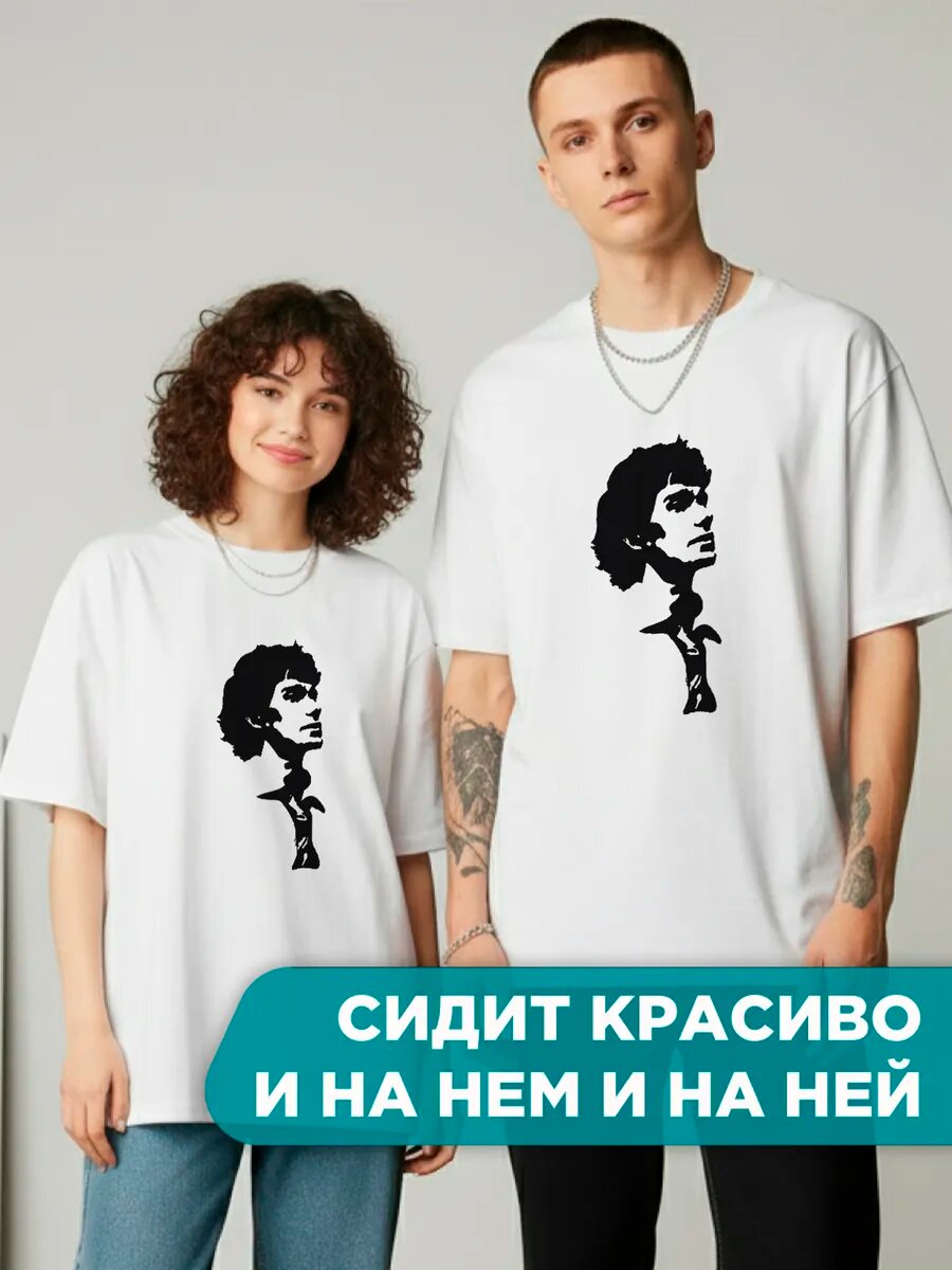 Футболка PRINTSHOT, 1 шт., размер M, белый — фото 1
