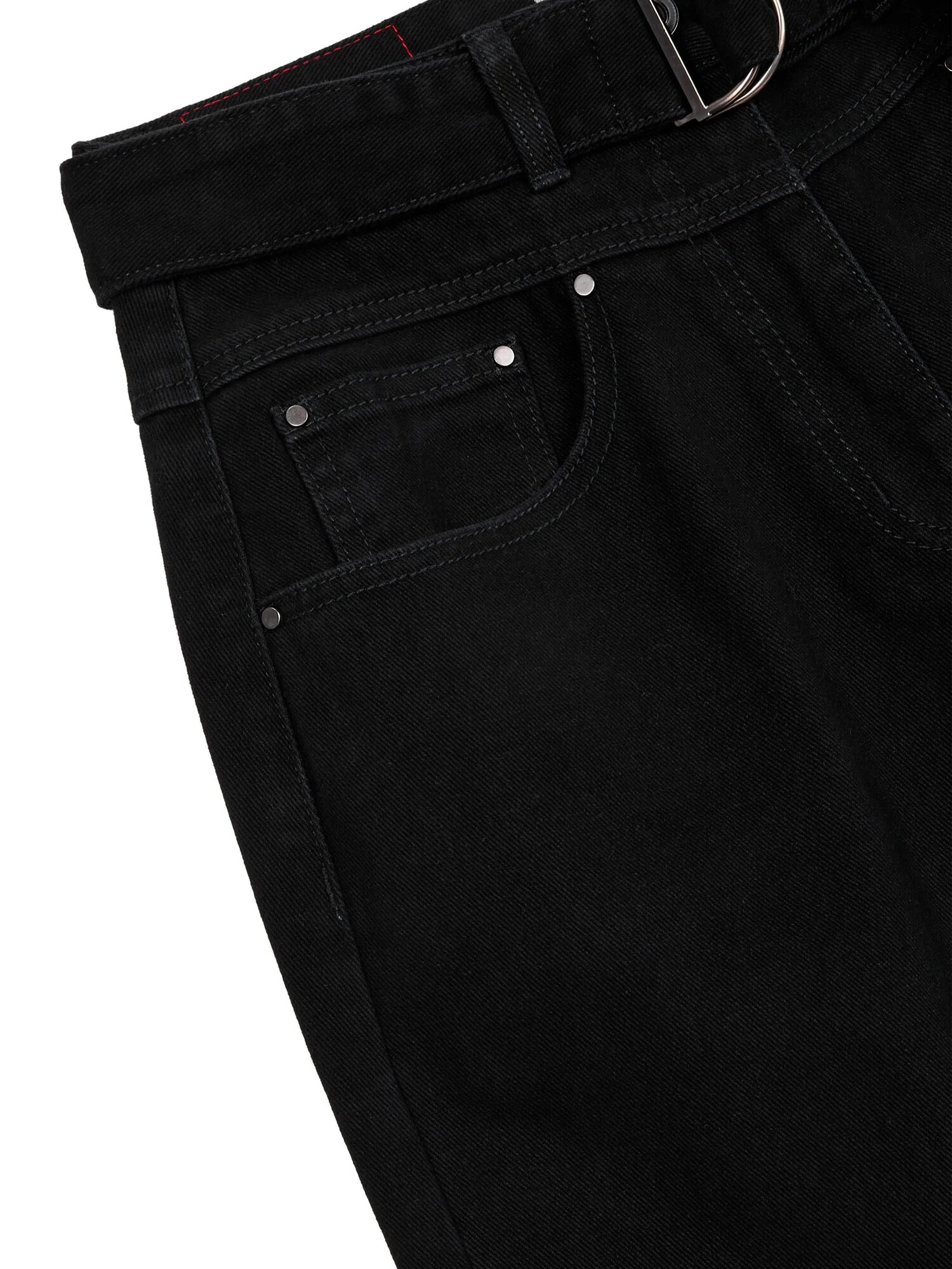 Джинсы  Belted denim jeans, размер OneSize, черный — фото 1