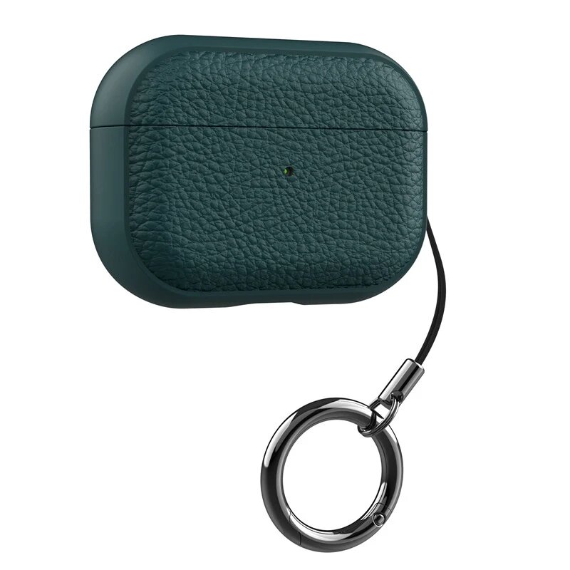 Чехол для наушников AirPods Viesrita под кожу for Airpods 1 or 2, Темно-зеленый, Dark Green