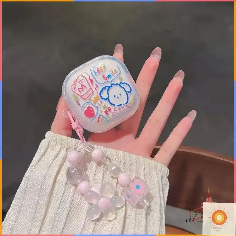 Чехол для наушников Xiaomi Redmi Buds 6 Play с карабином, Ударопрочный, 3D Трехмерный узор
