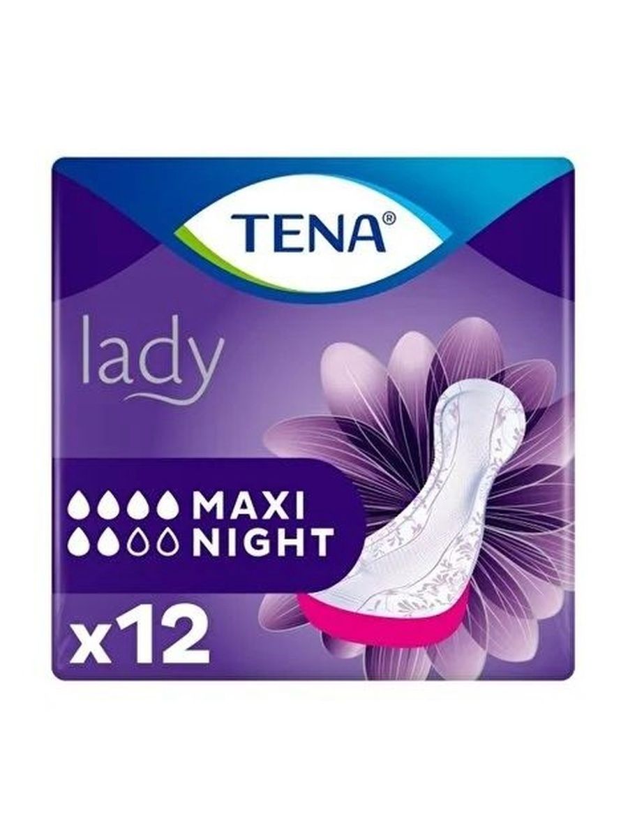 Tena Женские Урологические Прокладки Maxi Night, 12 шт.