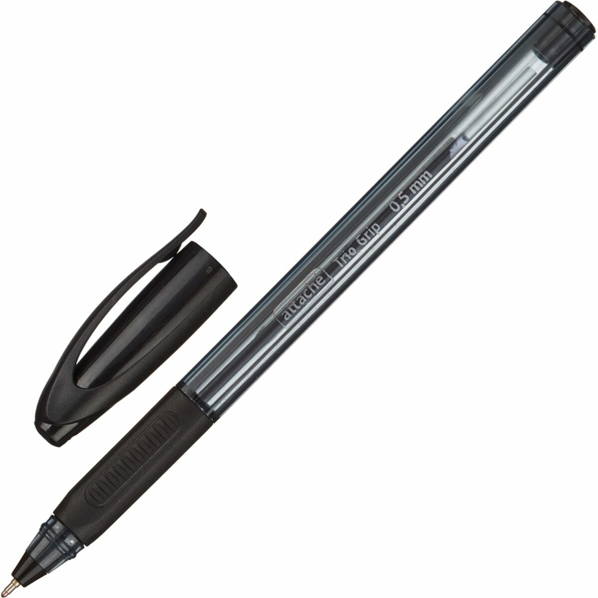 Ручка шариковая Attache Glide Trio GP (0.5мм, черная, масляная основа), 500шт.