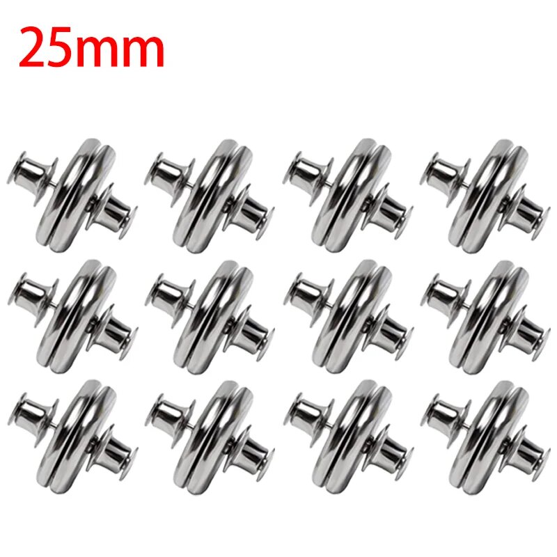 Магнитная застежка для штор серебристого цвета Серебряный, 5 Pair, 25MM