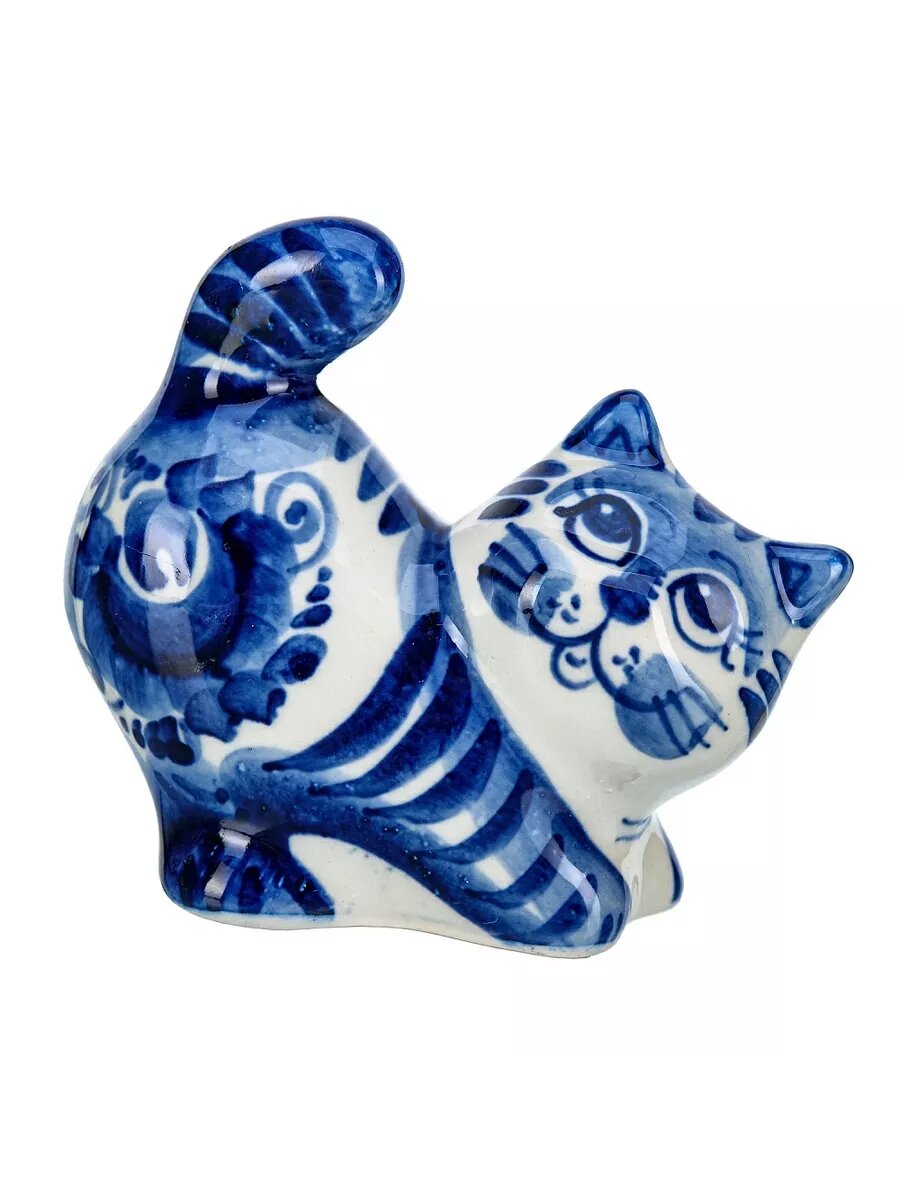 Статуэтка «Кот». Гжель