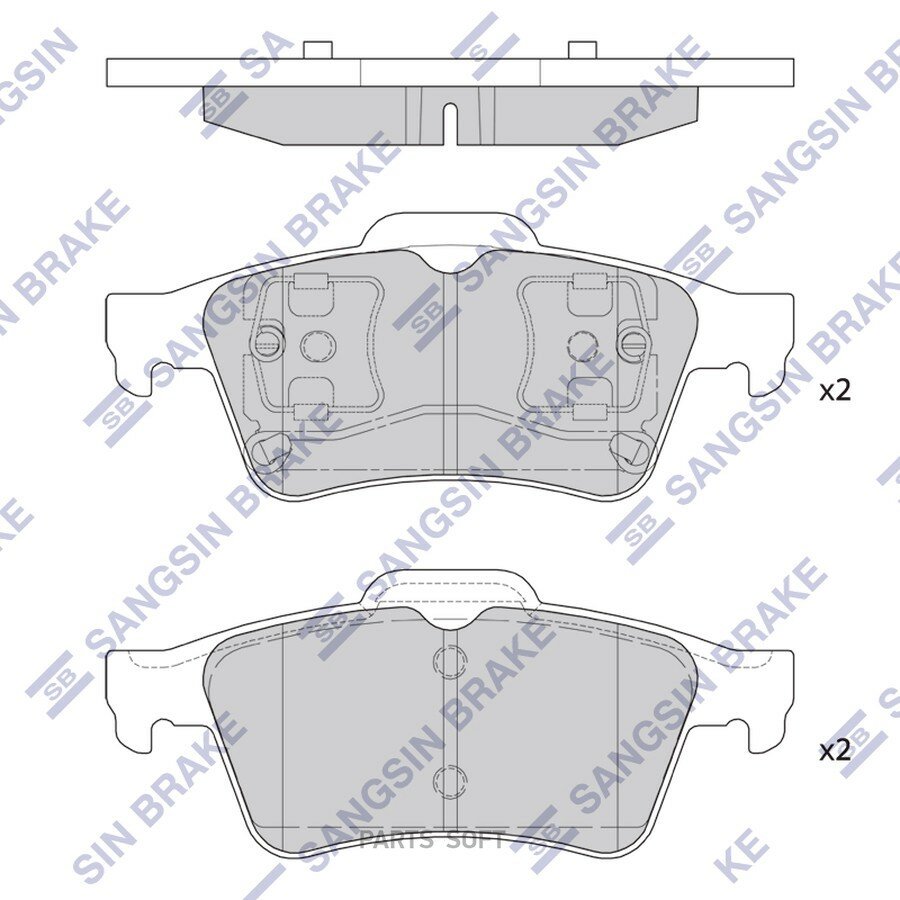 SANGSIN BRAKE SP4280 SP4280 колодки дисковые задние!\ Opel Vectra C, Nissan Primera, Renault Laguna 01>