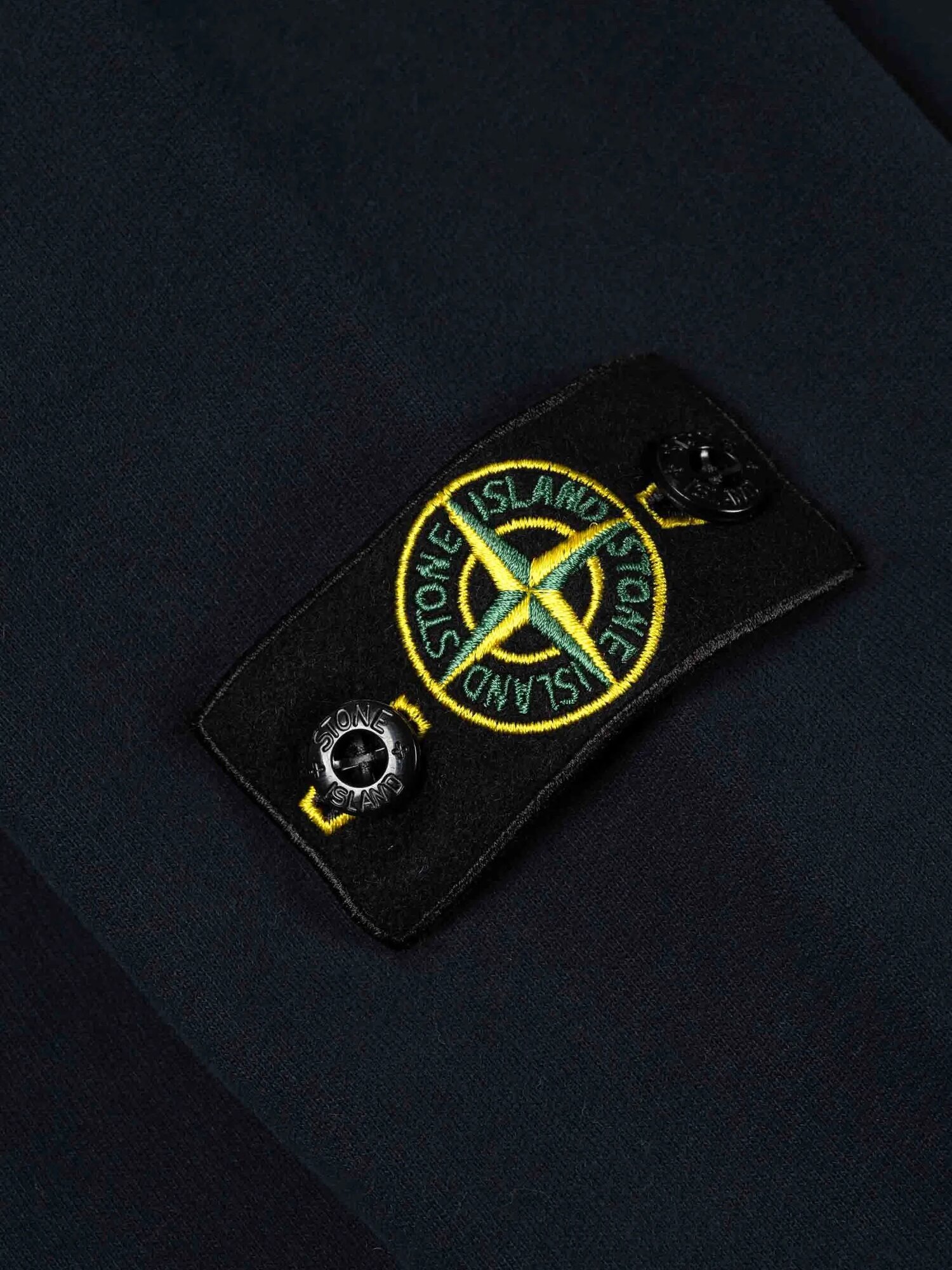 Рубашка Stone Island Compass-patch long-sleeve polo shirt, размер 170, синий — фото 1
