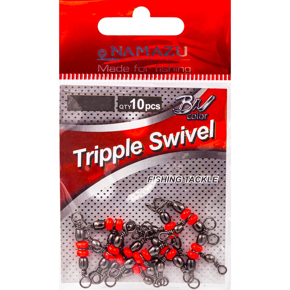 Вертлюг тройной Namazu TRIPPLE SWIVEL 6х8 #BN 23 кг (10 шт)