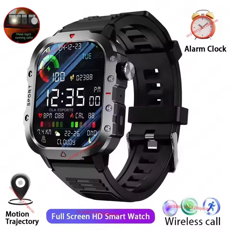 Черные Smart Watch 2026 Military-grade IP67