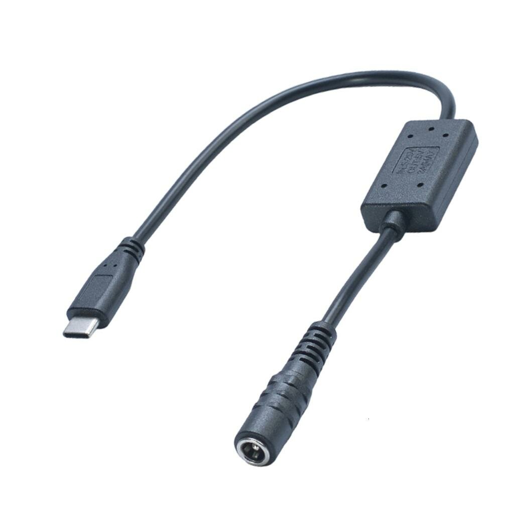 Кабель питания DC5.5x2.1mm на Type-C, 5V 3A, прямая голова