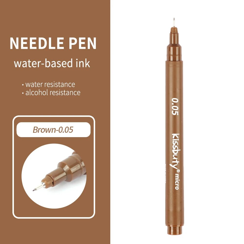 Линер Needle Pen Brown-0.05