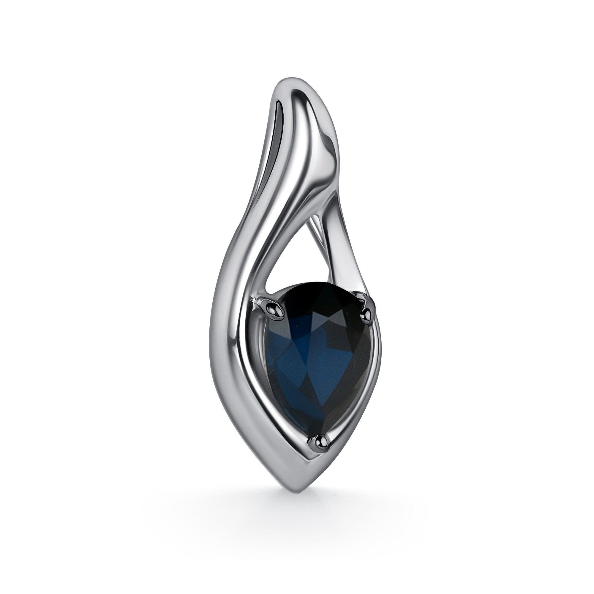 Подвеска Diamant online, серебро, 925 проба, родирование, сапфир