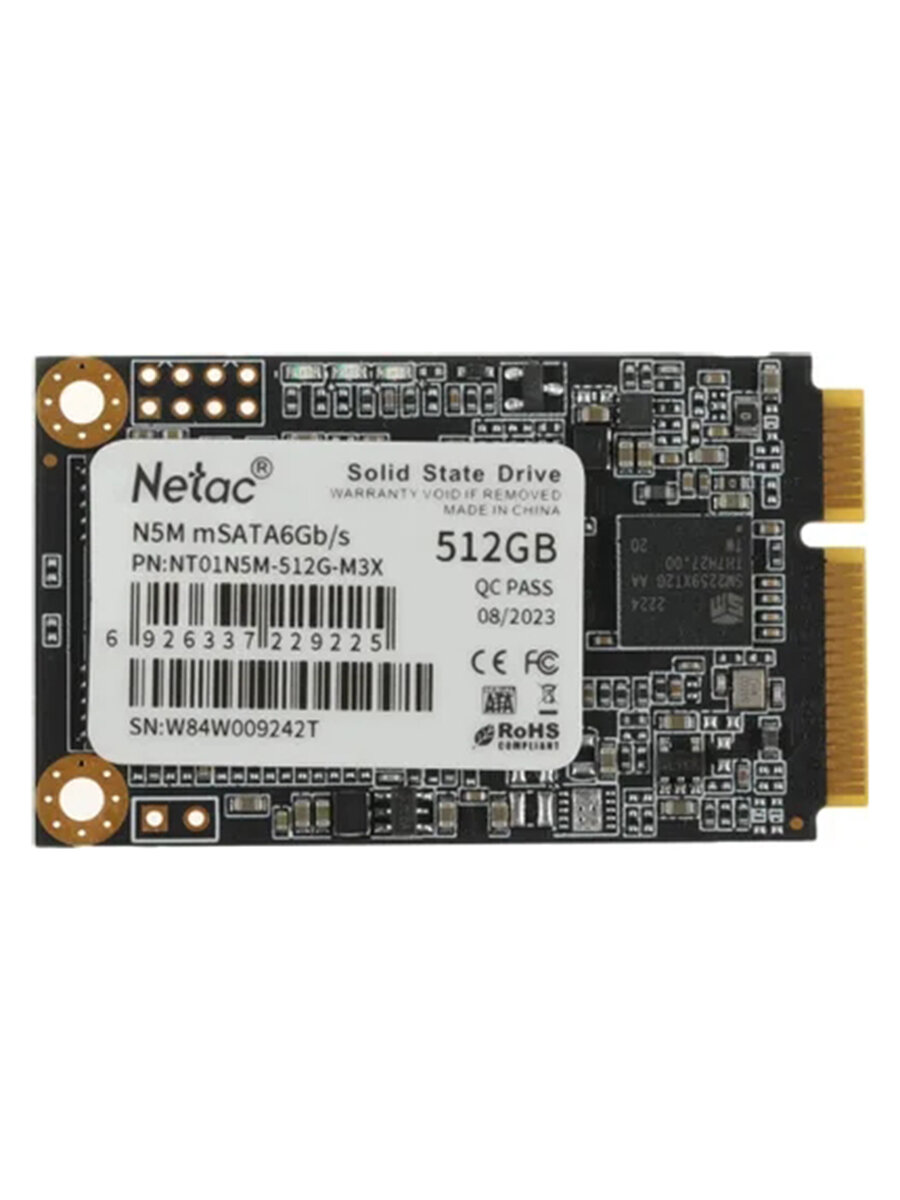 Netac 512 ГБ Внутренний SSD-диск , mSATA 6 Гбит/с
