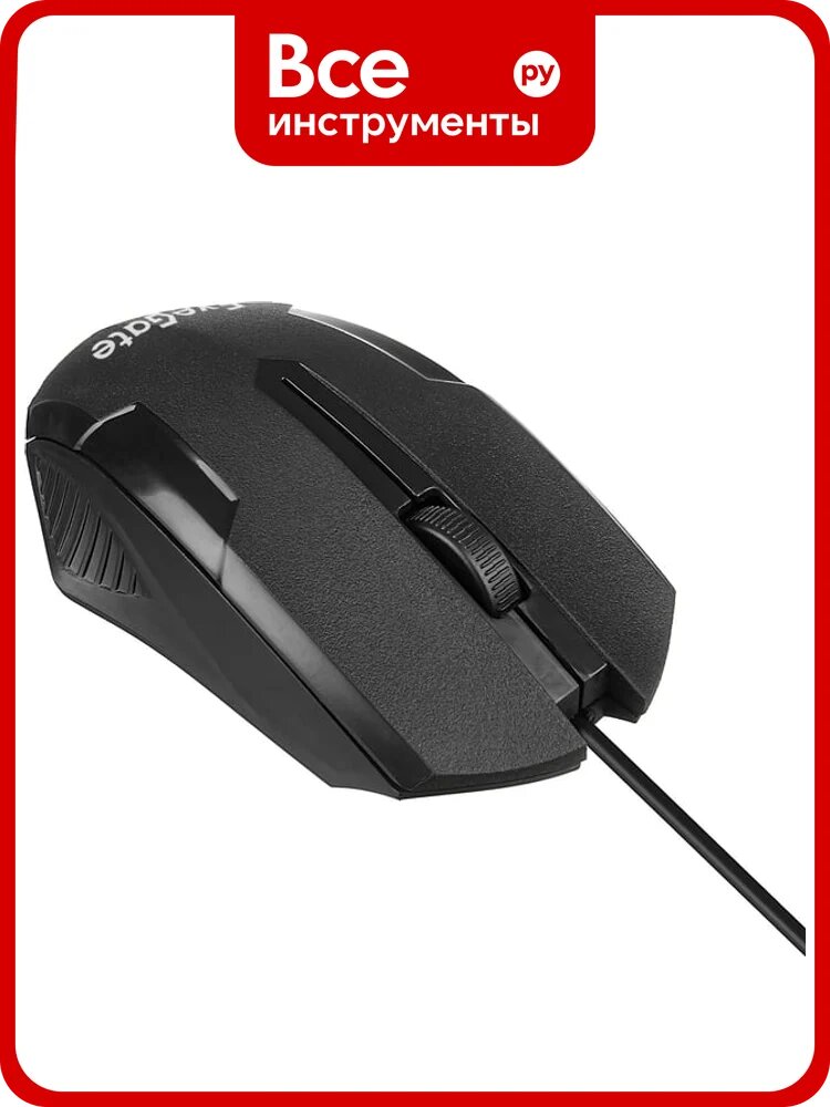 Мышь ExeGate Professional Standard SH-9025L2 USB, оптическая, 1000dpi, 3D, 3 кнопки и колесо прокрутки, длина кабеля 2,2м, черная, Color Box 279944