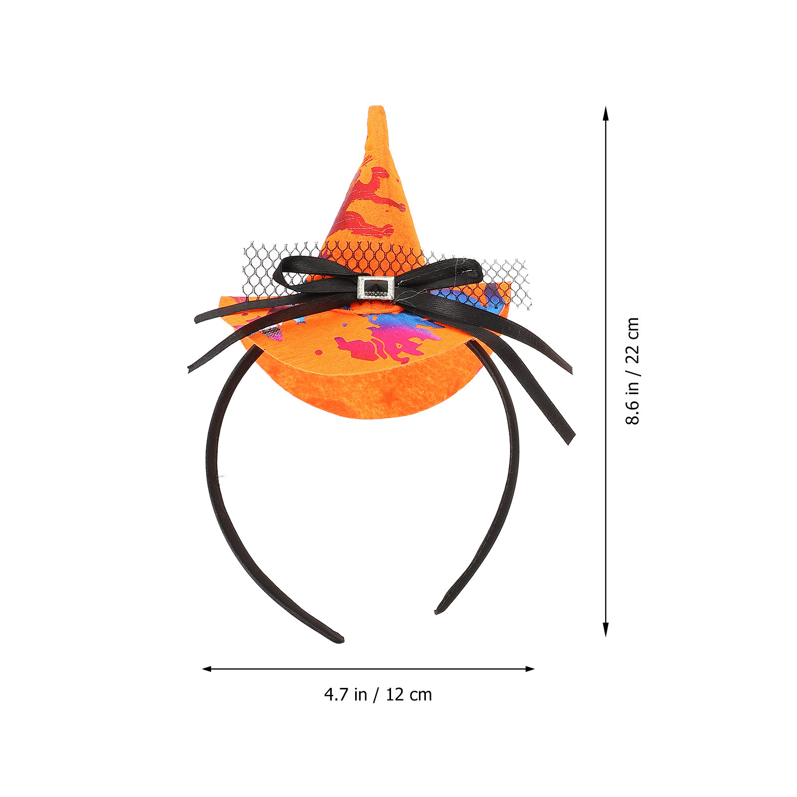 2 Штуки Набор Тонких Ободков С Halloween Witch Hat Для Вечеринок И Костюмированных Праздников 22x12cm