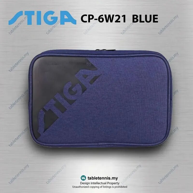 Чехол для спортивного инвентаря Stiga CP-6W21, синий, двойное отделение, 1 внутренний карман, 29x6 см