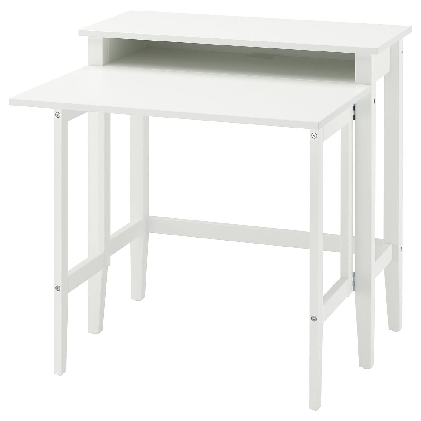 Письменный стол IKEA GULLABERG с опускаемой столешницей 406.096.80, белый, 84x41/91x85 см