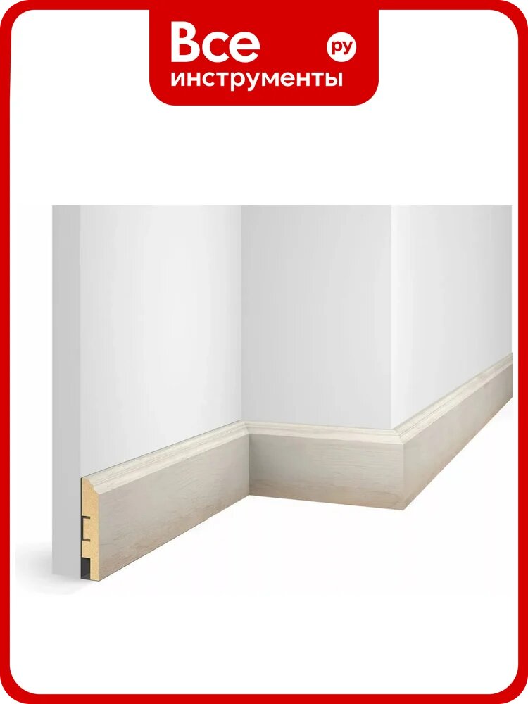 Плинтус COSCA DECOR WP07 экошпон, дуб Коттон, 80x16x2400 мм, МДФ СПБ103252